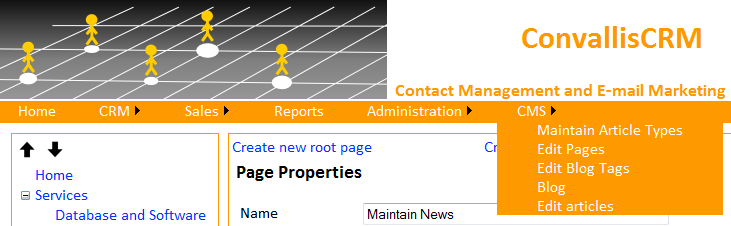 Maintain News - ConvallisCMS Help, Convallis Software, Exeter, Devon